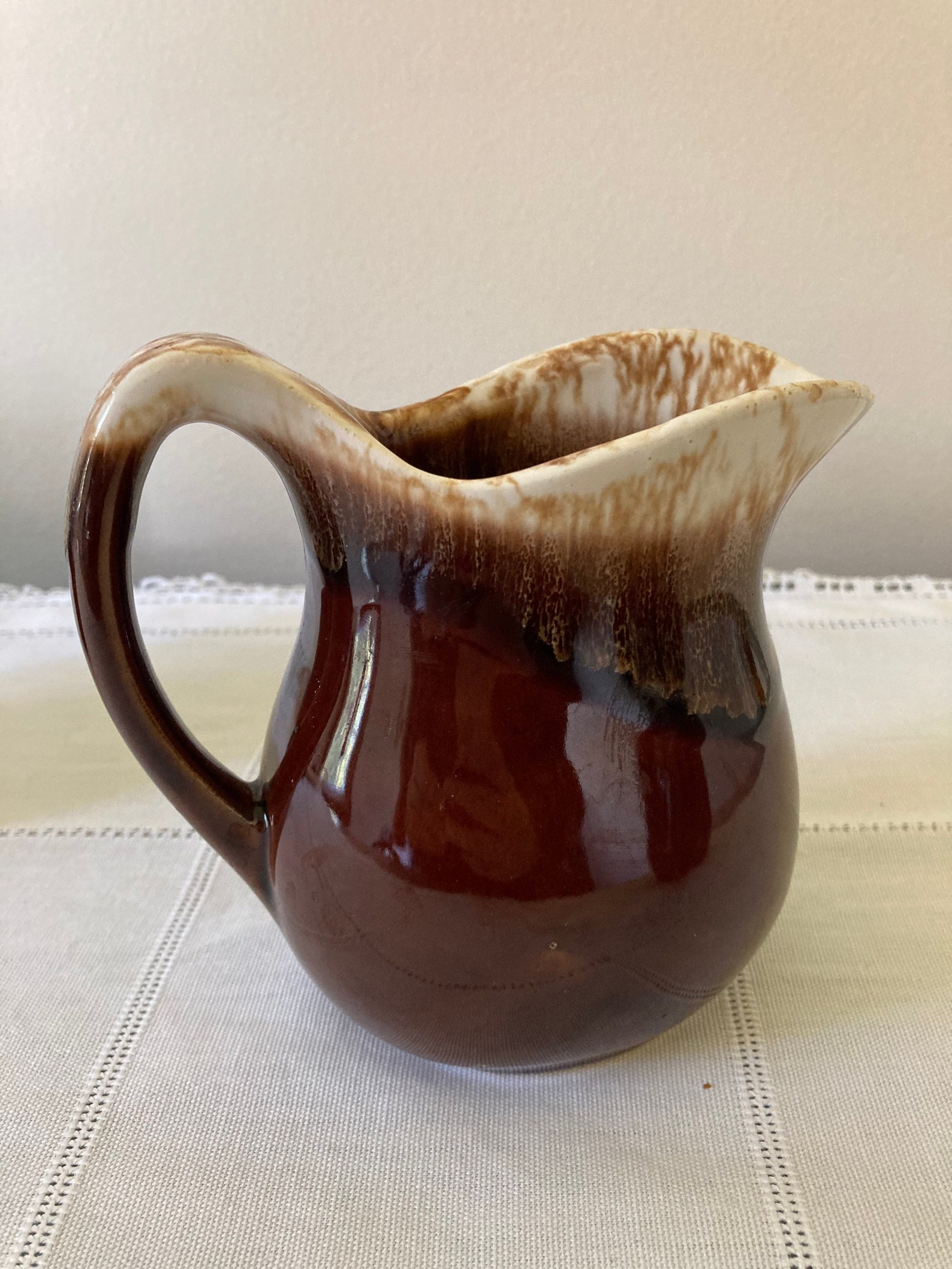 Vintage USA Brown Drip Pitchers 8 Ounces Sold Separately - Etsy