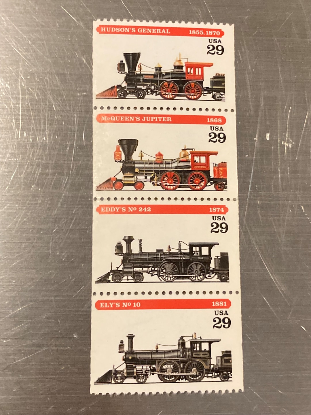 Steam Locomotive Train Stamps - 1994 - Etsy