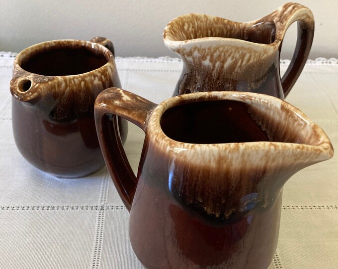 Vintage USA Brown Drip Pitchers 8 Ounces Sold Separately - Etsy