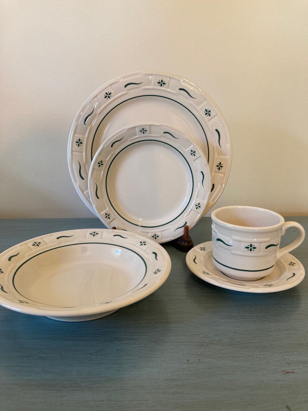Longaberger Pottery Woven Traditions Five-piece Place Setting ...