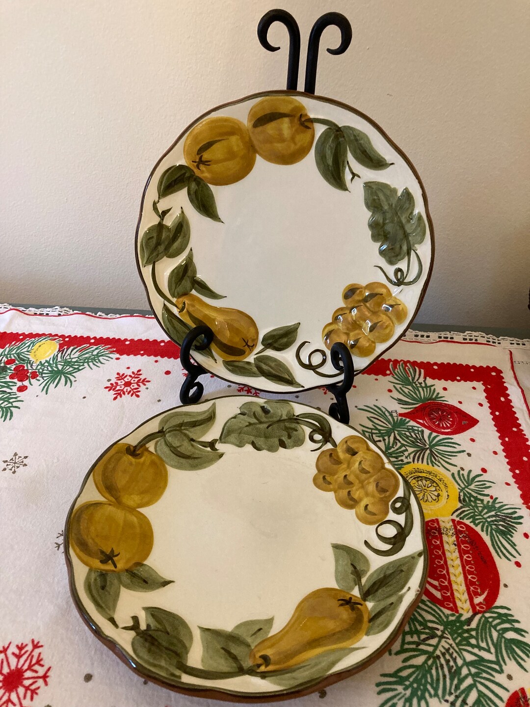 Stangl Sculpted Fruit Luncheon Salad Plates - Etsy
