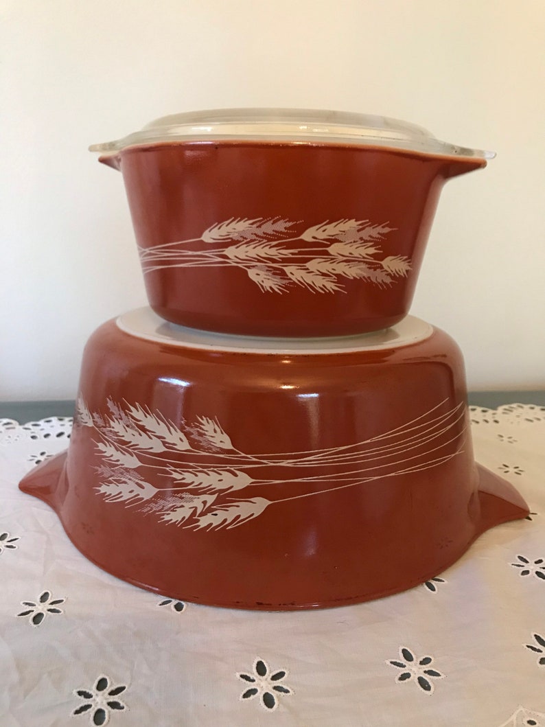 Vintage Pyrex Autumn Harvest Wheat Small 473 B One Liter With - Etsy