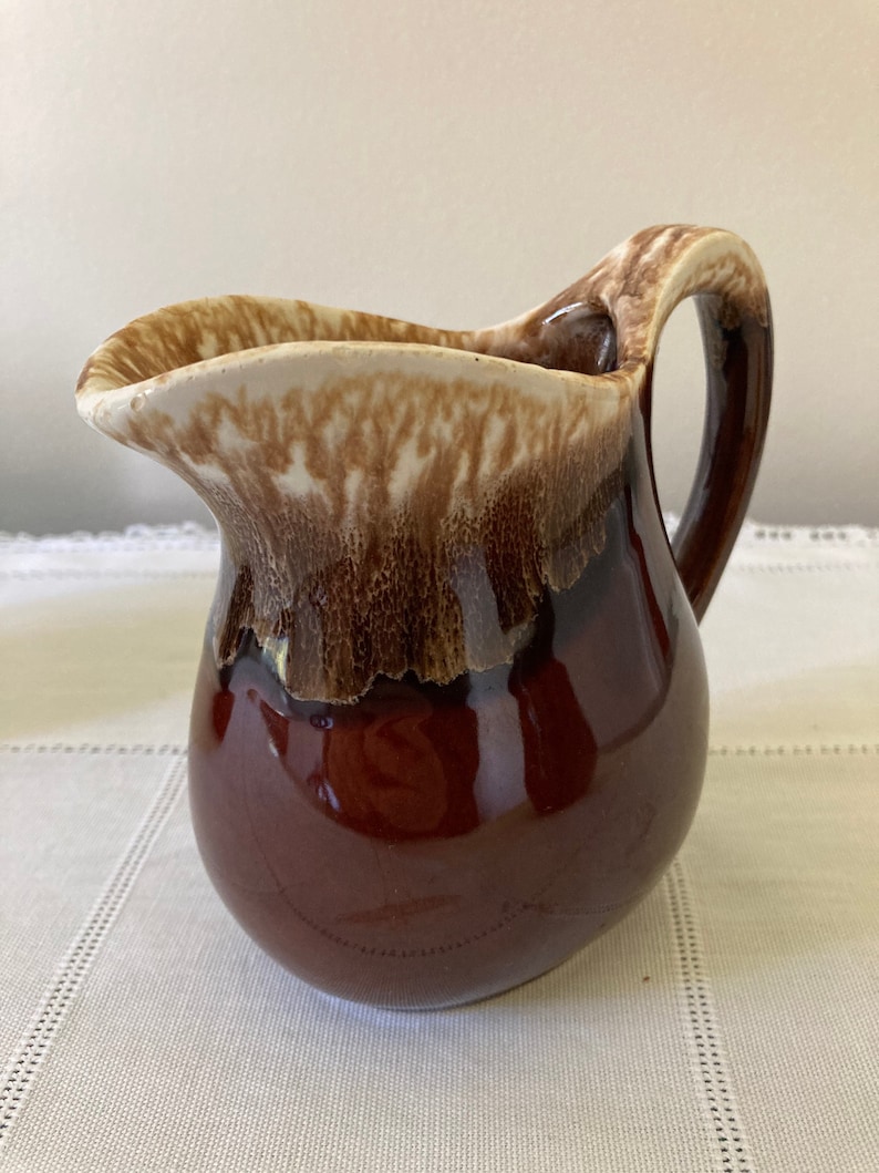 Vintage USA Brown Drip Pitchers 8 Ounces Sold Separately - Etsy
