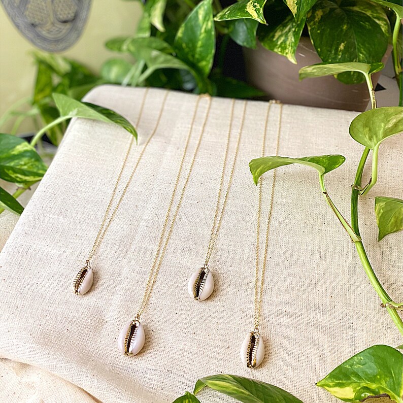 Cowrie Shell Necklace // Gold Cowrie Shell // Dainty Necklace | Etsy