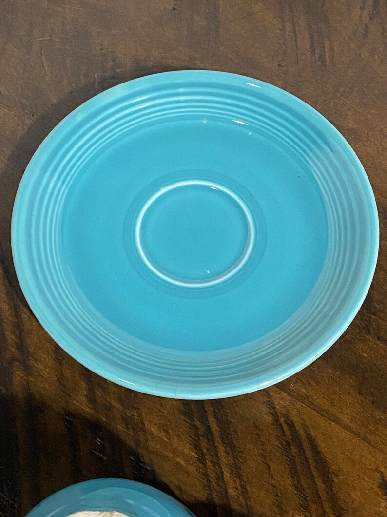 Fiestaware 2 Pc Cup and Saucer Original Turquoise - Etsy