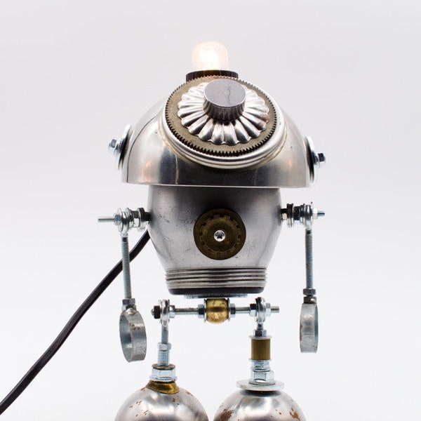 Vintage Robot Lamp - Etsy