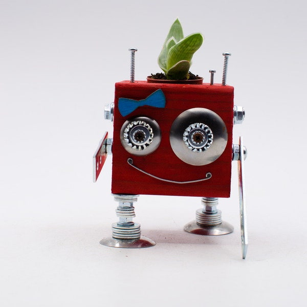 Robot Plant Pot - Etsy