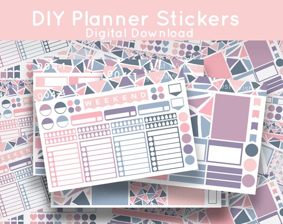Paper & Party Supplies Stickers Weekly Spread Planner Stickers Erin ...