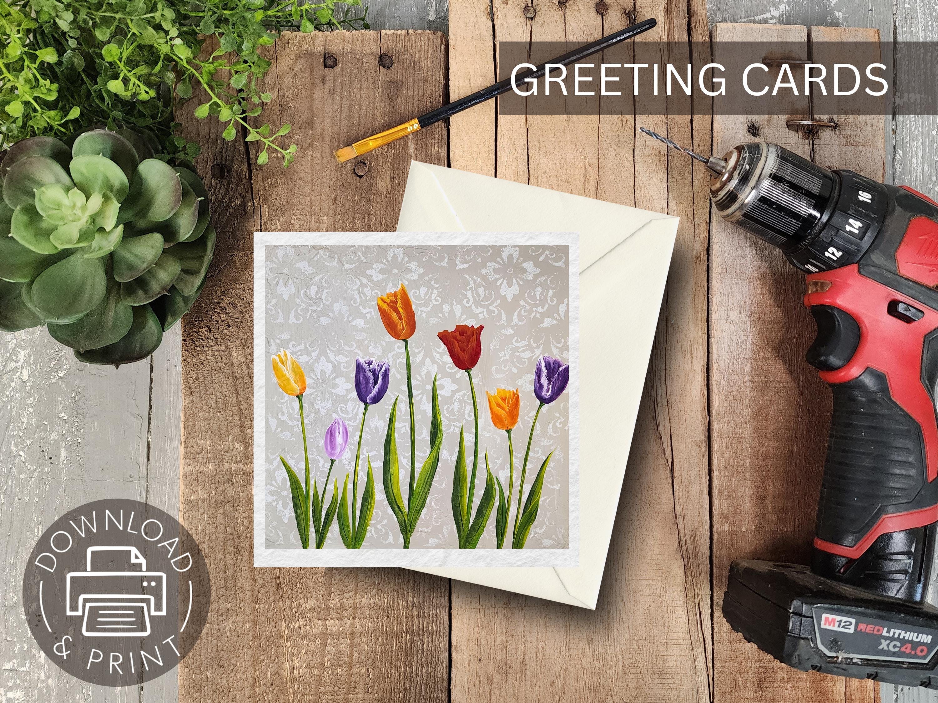 Printable Original Artwork for Crafts, Note & Greeting Cards, Instant ...