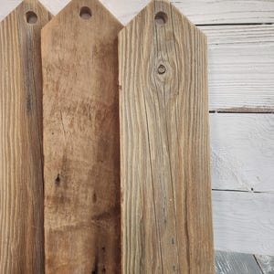 Six (6) Large Rustic Reclaimed Wood Blank Tags for Crafting and ...