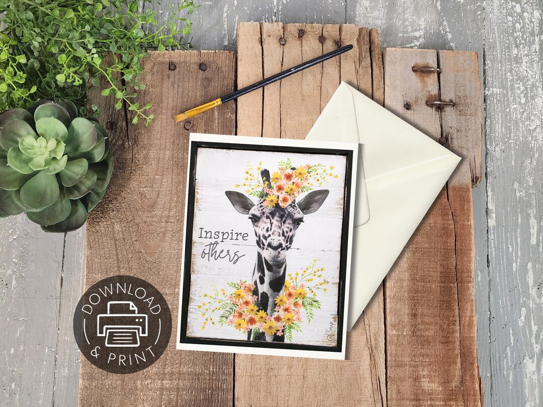 Printable Original Artwork for Crafts, Note & Greeting Cards, Instant ...