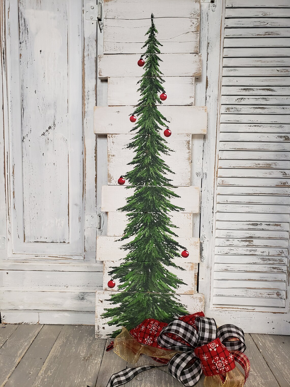 Christmas Tree Sign, Farmhouse Decor, Christmas Decoration, White ...