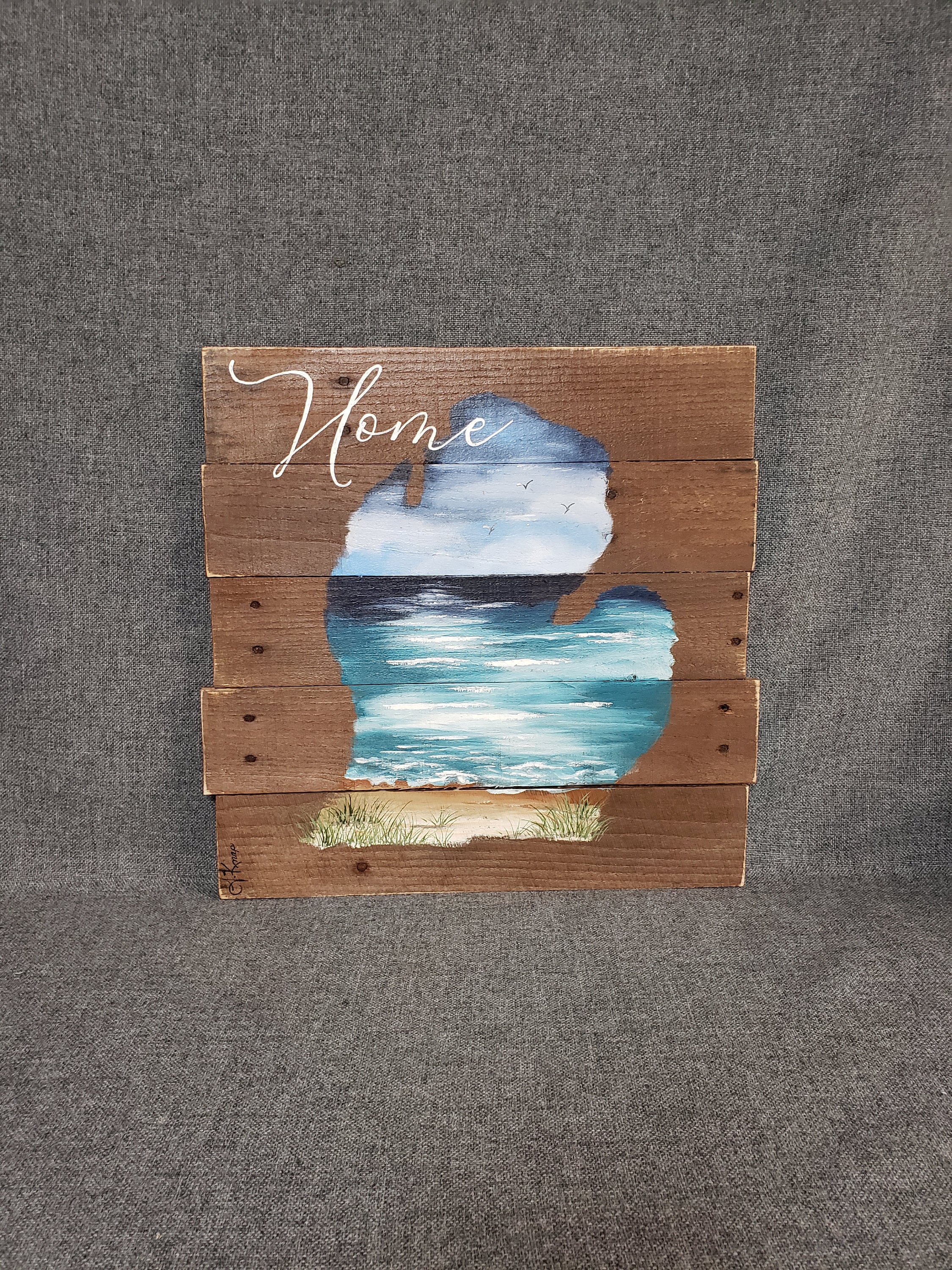 State of Michigan Painting Pure Michigan Michigan Beach | Etsy