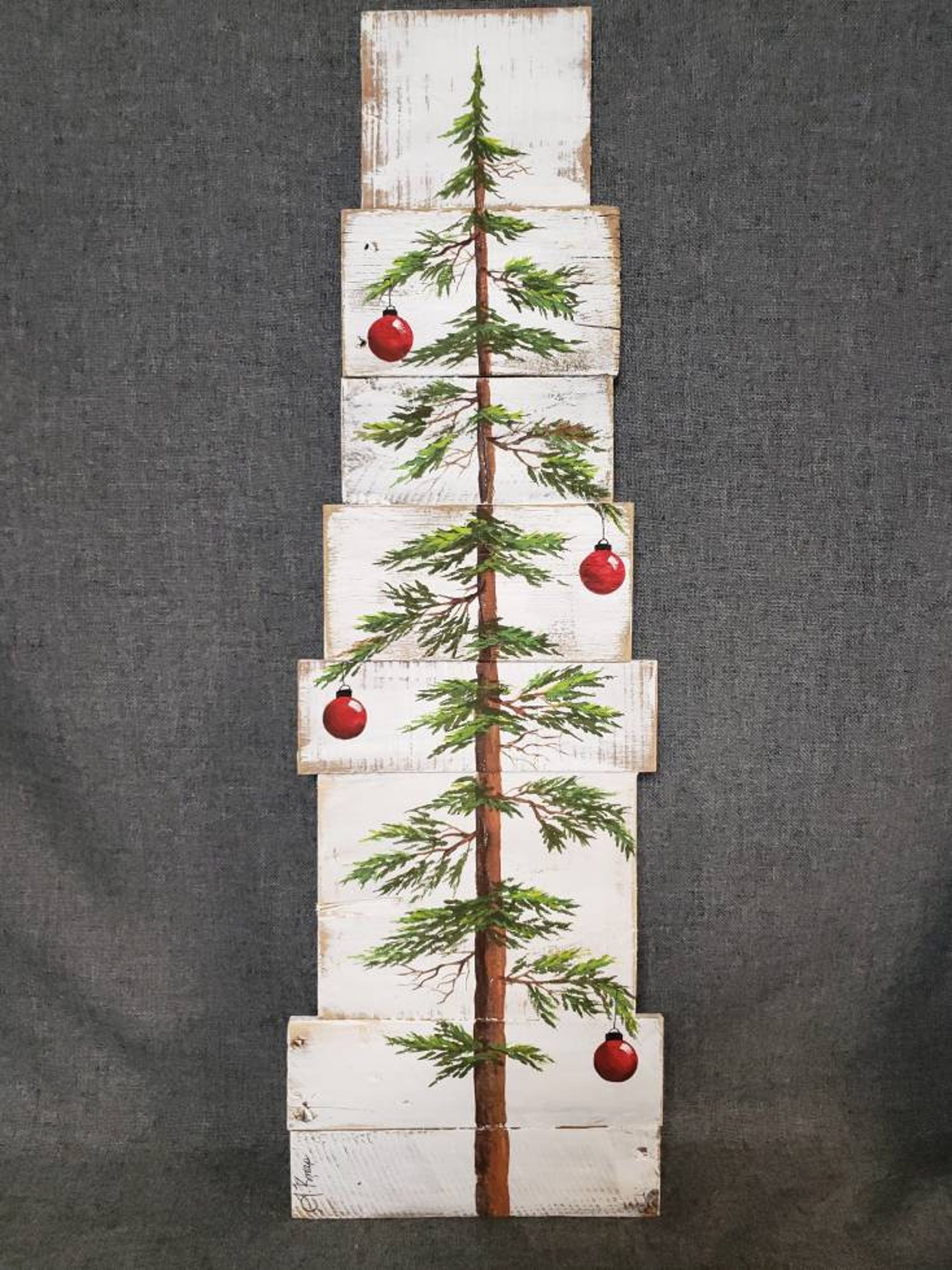 Christmas Tree Sign Farmhouse Decor Christmas Painted - Etsy UK