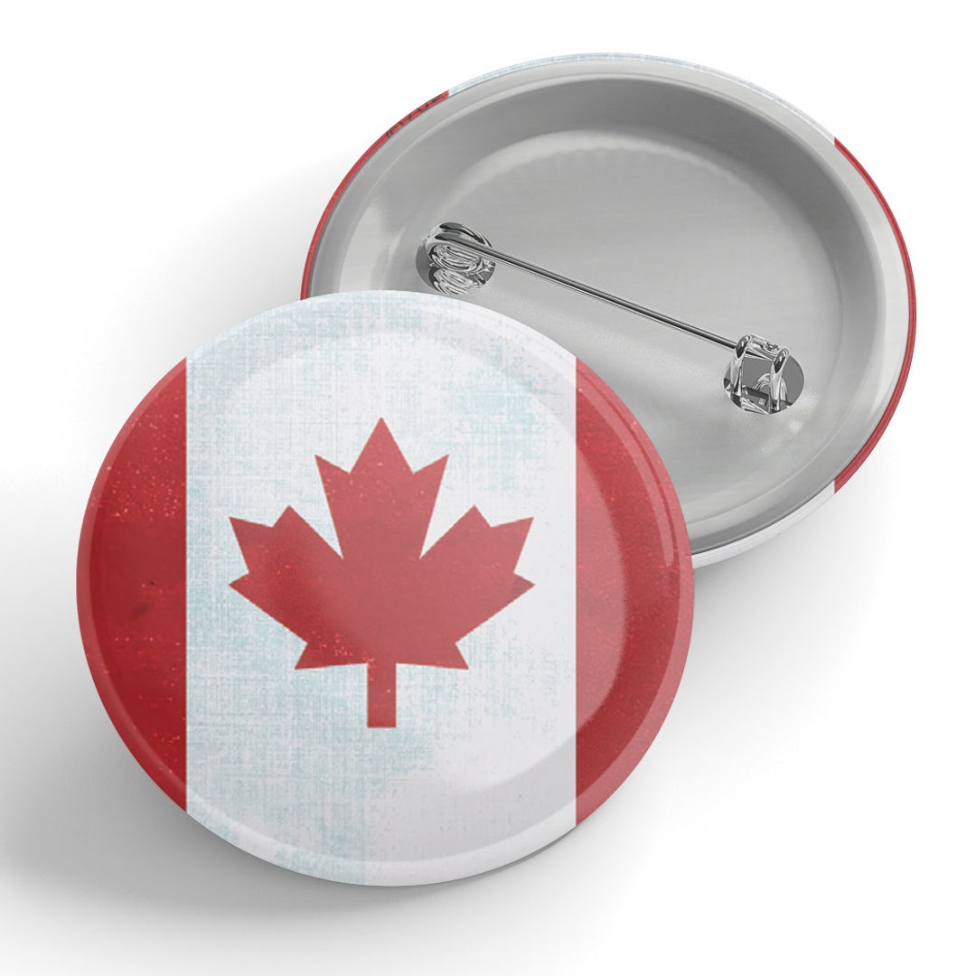 Canada Flag Button - Etsy