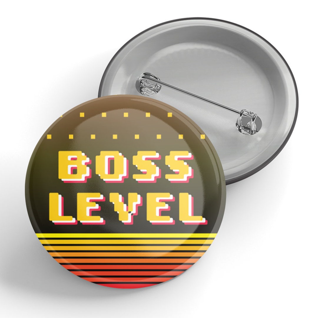 Boss Level Button - Etsy
