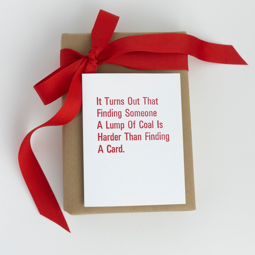 Lump of Coal Greeting Card - Etsy