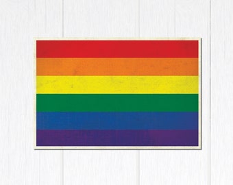 Rainbow Postcard - Etsy