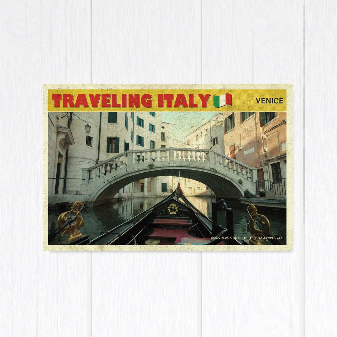 Venice Bridge Italy Postcard - Etsy