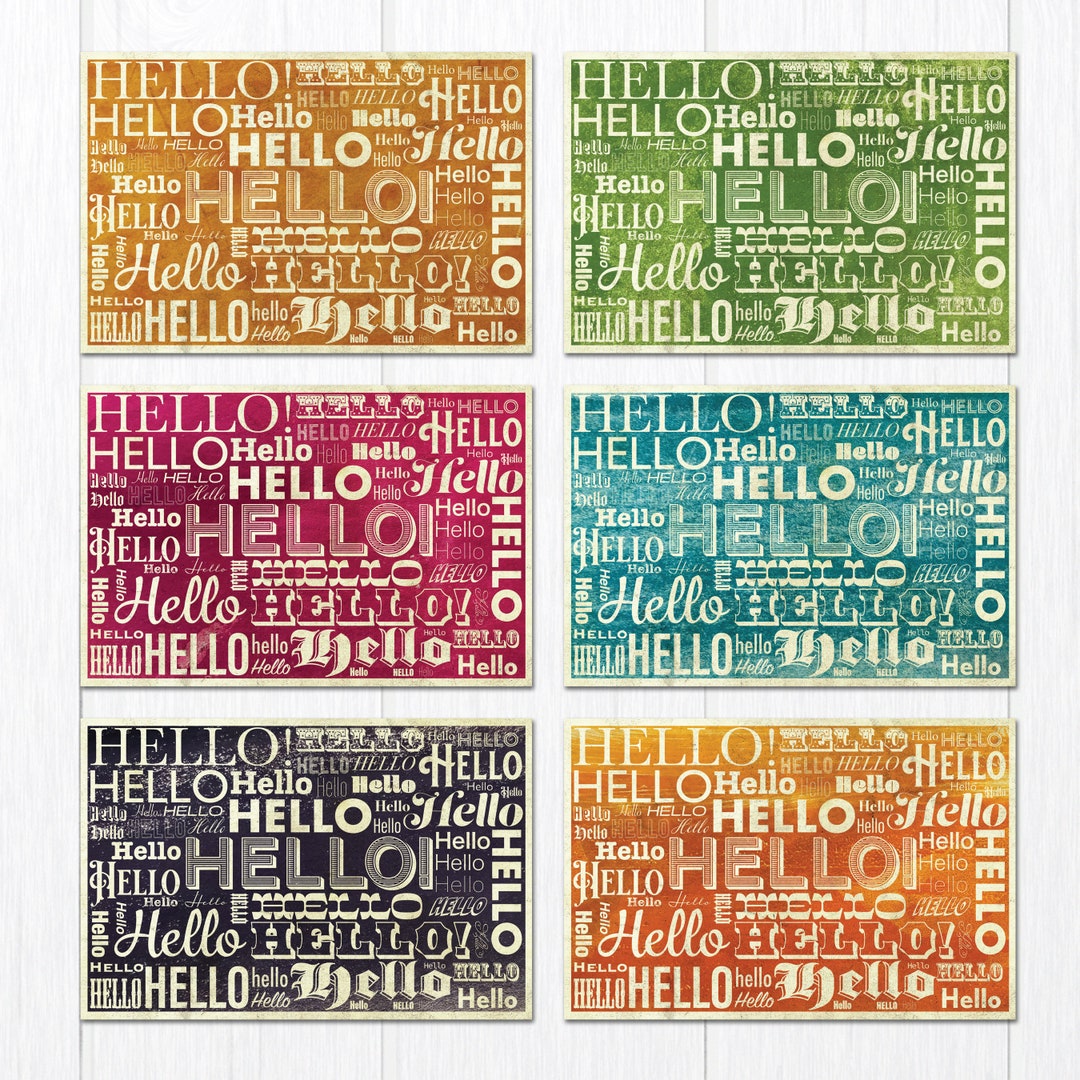 Oh Hello! 6-pack of Postcards - Etsy