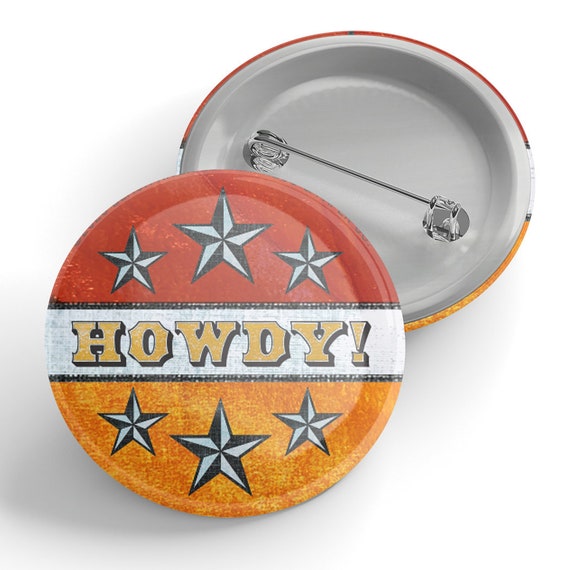 Howdy Button - Etsy