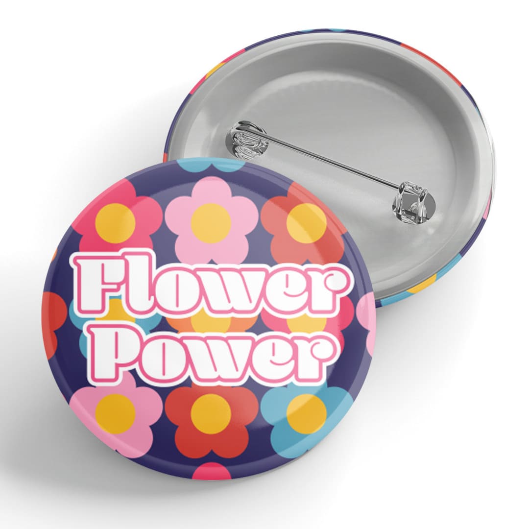 Flower Power Button - Etsy