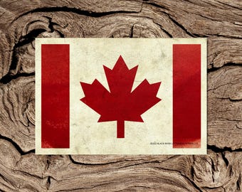 Canadian Flag Postcard, Vintage Postcard, Map of Canada With All the ...