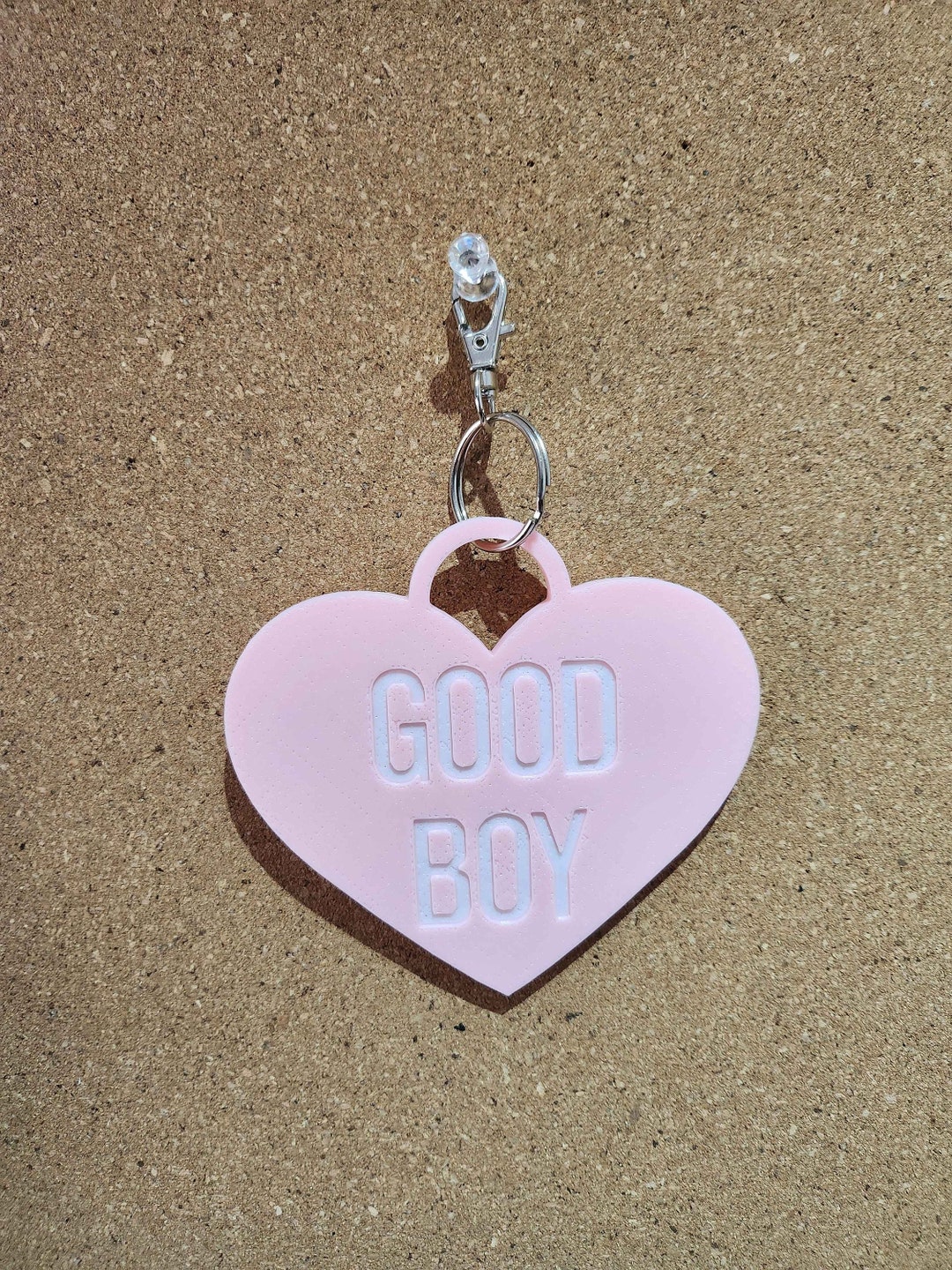 Good Boy Collar Tag for Fursuits - 3D Printed Heart - Etsy