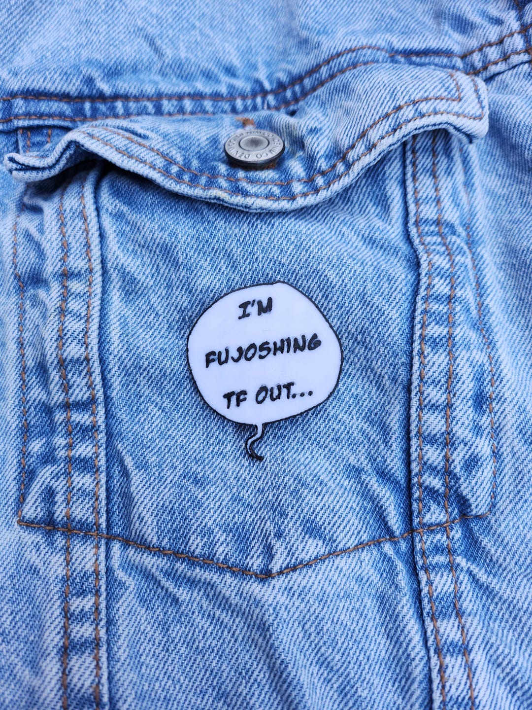Fujoshing Out Pin - Yaoi BL Fujoshi Rotten Girl Meme Pin - Etsy