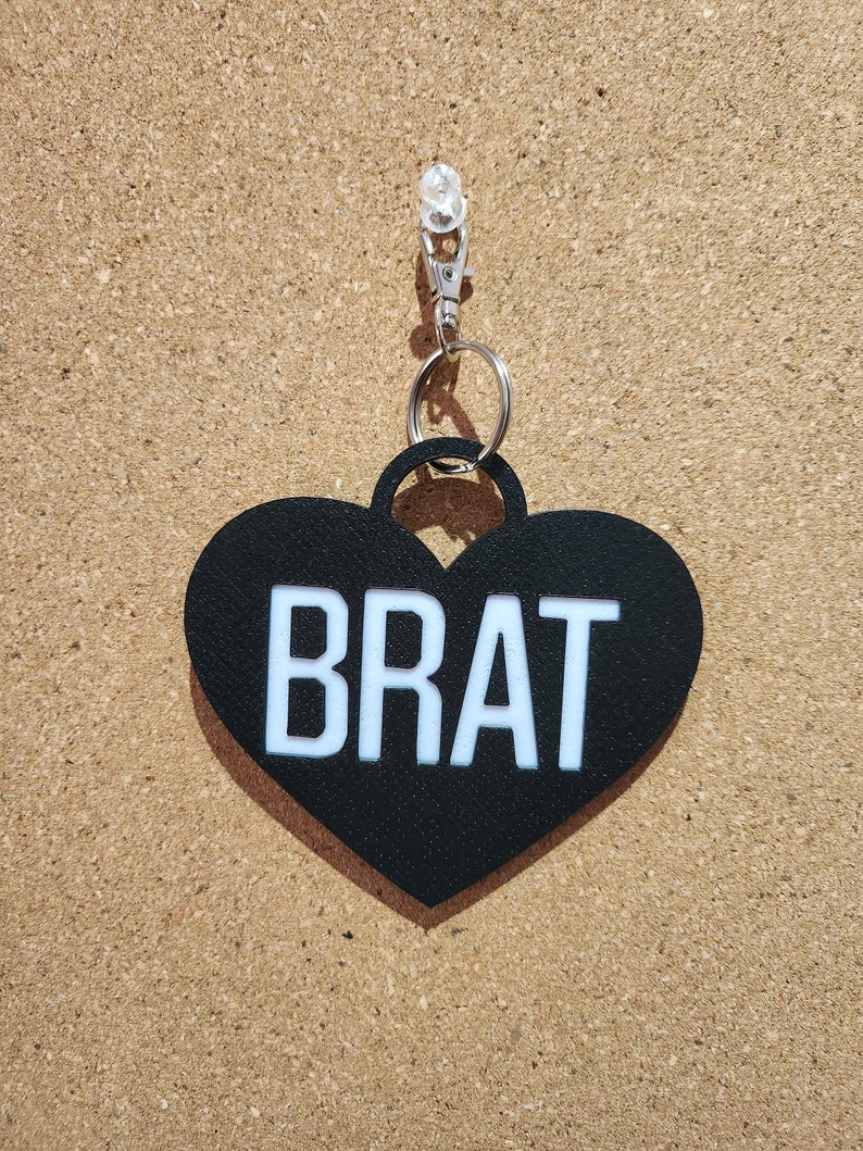 Brat Collar Tag for Fursuits 3D Printed Heart - Etsy