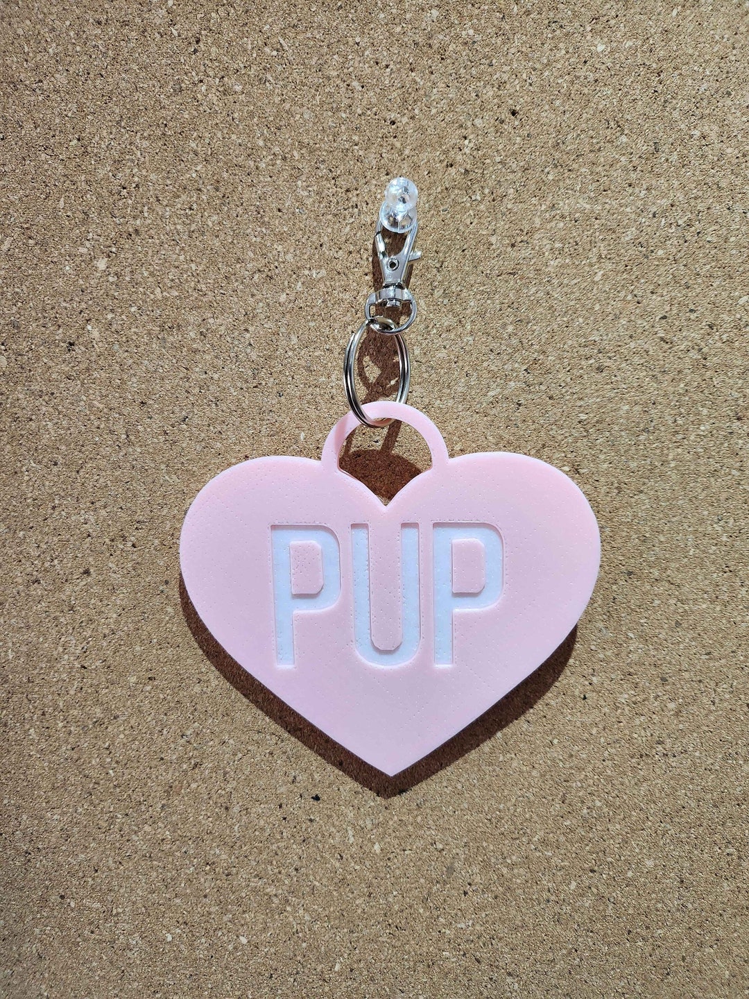 Pup Collar Tag for Fursuits - 3D Printed Heart - Etsy