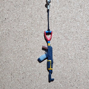 Rust Assault Rifle Keychain - Rust Keychain Resin Handpainted Charm - Etsy