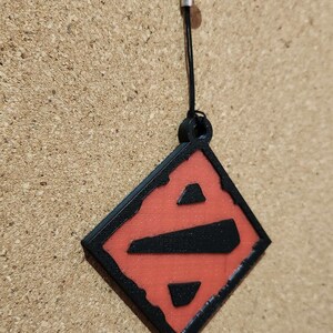 Dota 2 Inspired Logo Keychain 3D Printed Charm - Etsy
