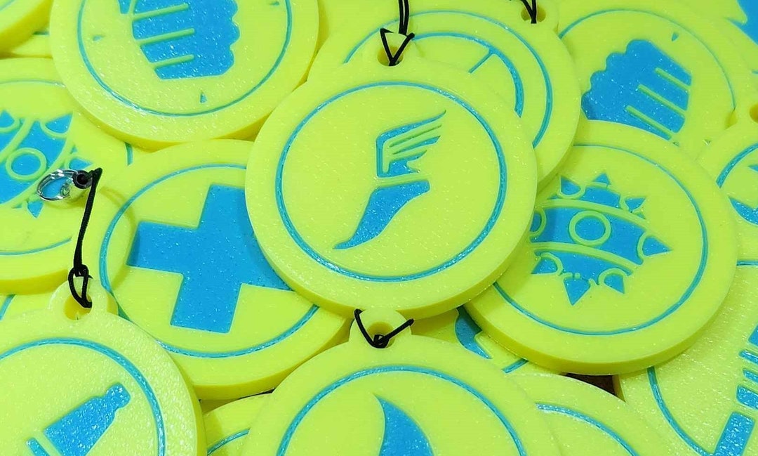 TF2 Inspired Blu Class Logo Keychain 3D Printed Charm - Etsy