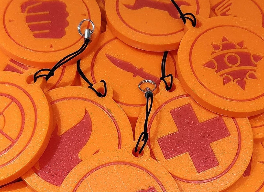 TF2 Inspired Red Class Logo Keychain 3D Printed Charm - Etsy