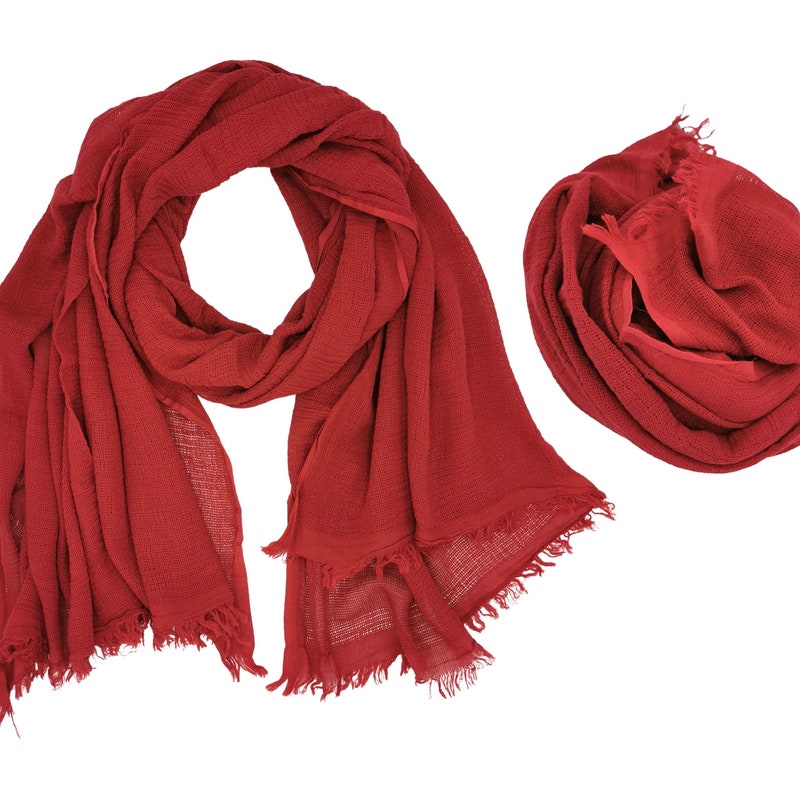 Red Head Scarf - Etsy