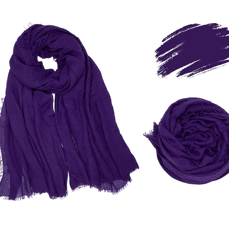 Purple Scarf - Etsy