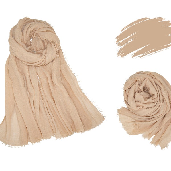 Beige Scarf - Etsy