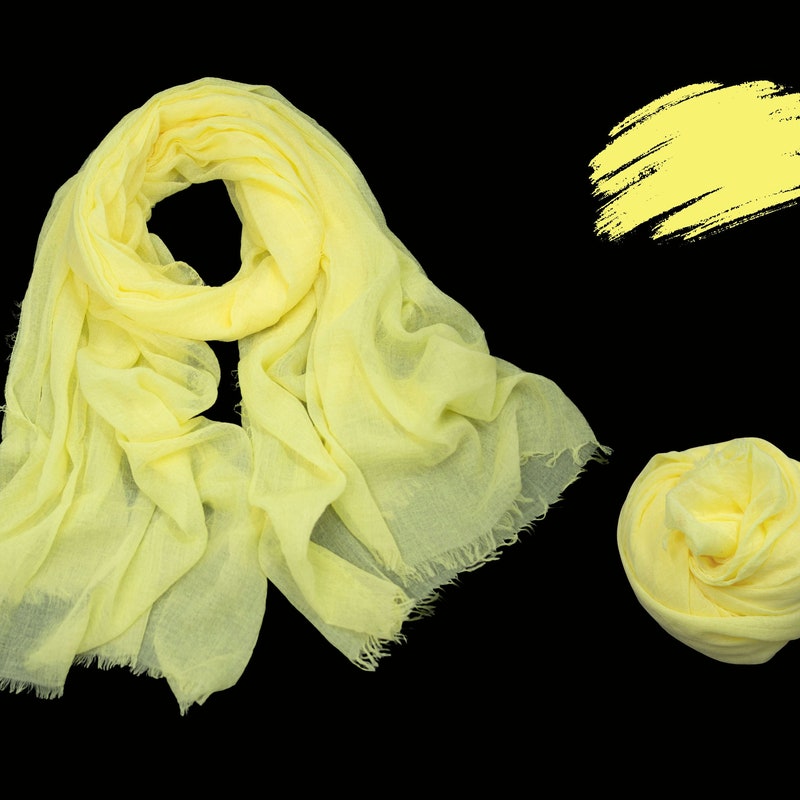 Yellow Scarf - Etsy