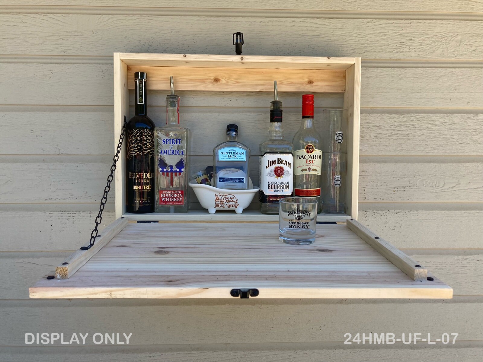 24 W LOCKABLE Unfinished Rustic Murphy Bar/accepts Pour - Etsy