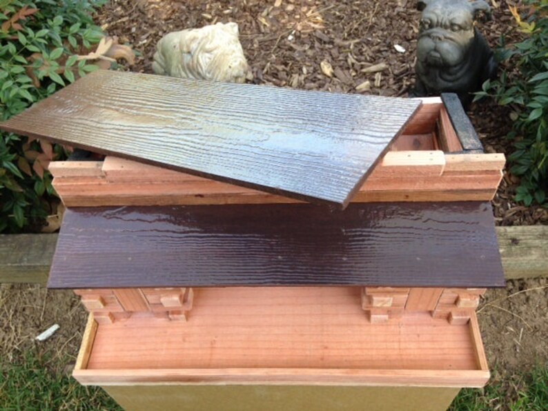 Ranch & Feed Rustic Redwood Log Bird Feeder - Etsy