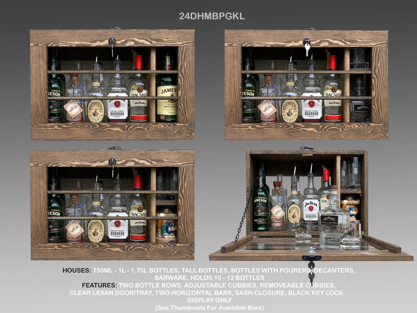 24 W deep Murphy Bar/wall Bar. 2 Horizontal - Etsy