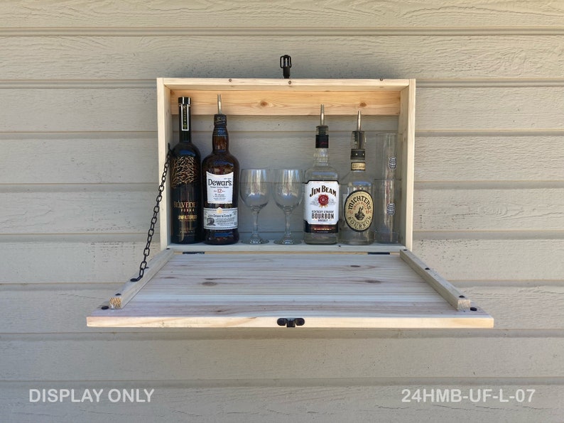 24 W LOCKABLE Unfinished Rustic Murphy Bar/accepts Pour - Etsy