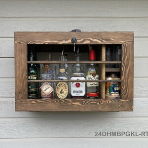 24" W "deep" Murphy Bar/wall Bar. 2 Horizontal Wood Bars. Clear LEXAN ...