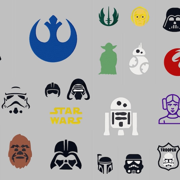 Starwars Embroidery Designs - Etsy