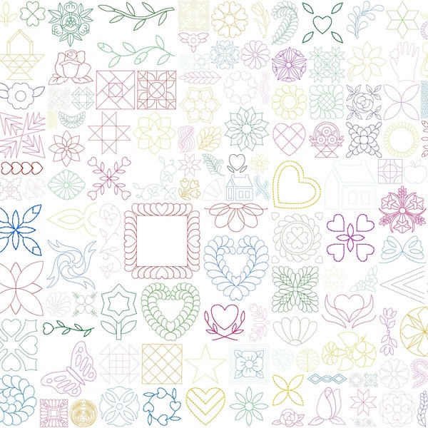 End to End Quilting Embroidery Designs - Etsy