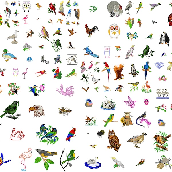 Machine Embroidery Designs Birds - Etsy