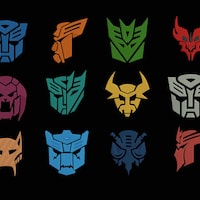 Autobots Logo Transformers Colorful Logo Counted Cross Stitch Pattern ...