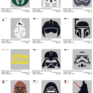 STAR WARS Designs for Embroidery Machine, Instant Download - Etsy