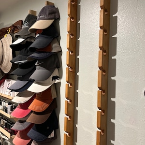 Holds 10 Baseball Hats, Wall Hat Rack, Baseball Hats, Baseball Hat Rack ...